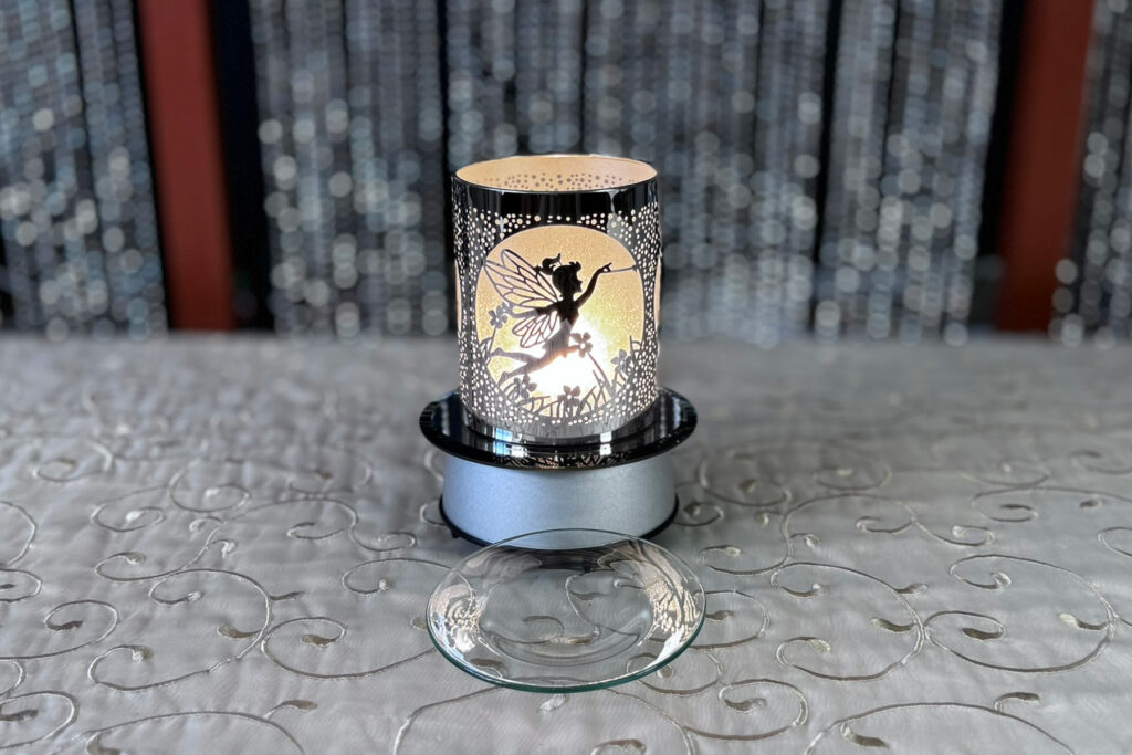 JJ254351 - Carousel Moving Lamp with Wax Warmer Function - Silver Fairy ...